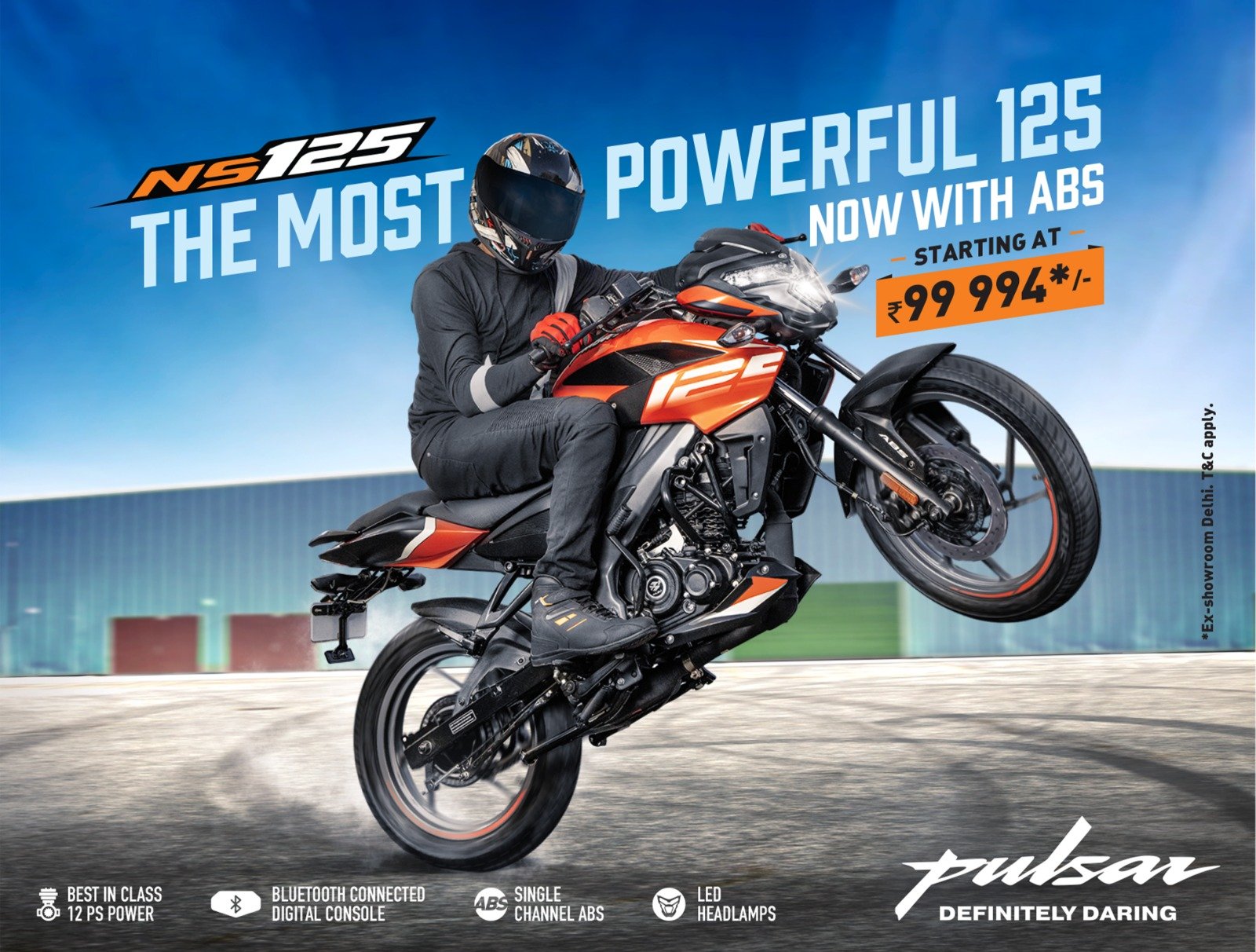 Pulsar NS125 the Most Powerful 125cc Bike Launches a New Variant with ABS - New India News Service